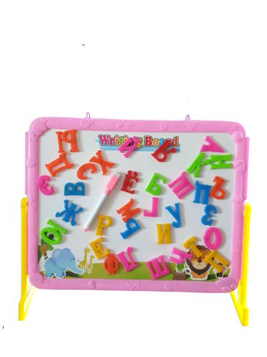 Дъска БЯЛА с БУКВИ №7099 със СТОЙКА